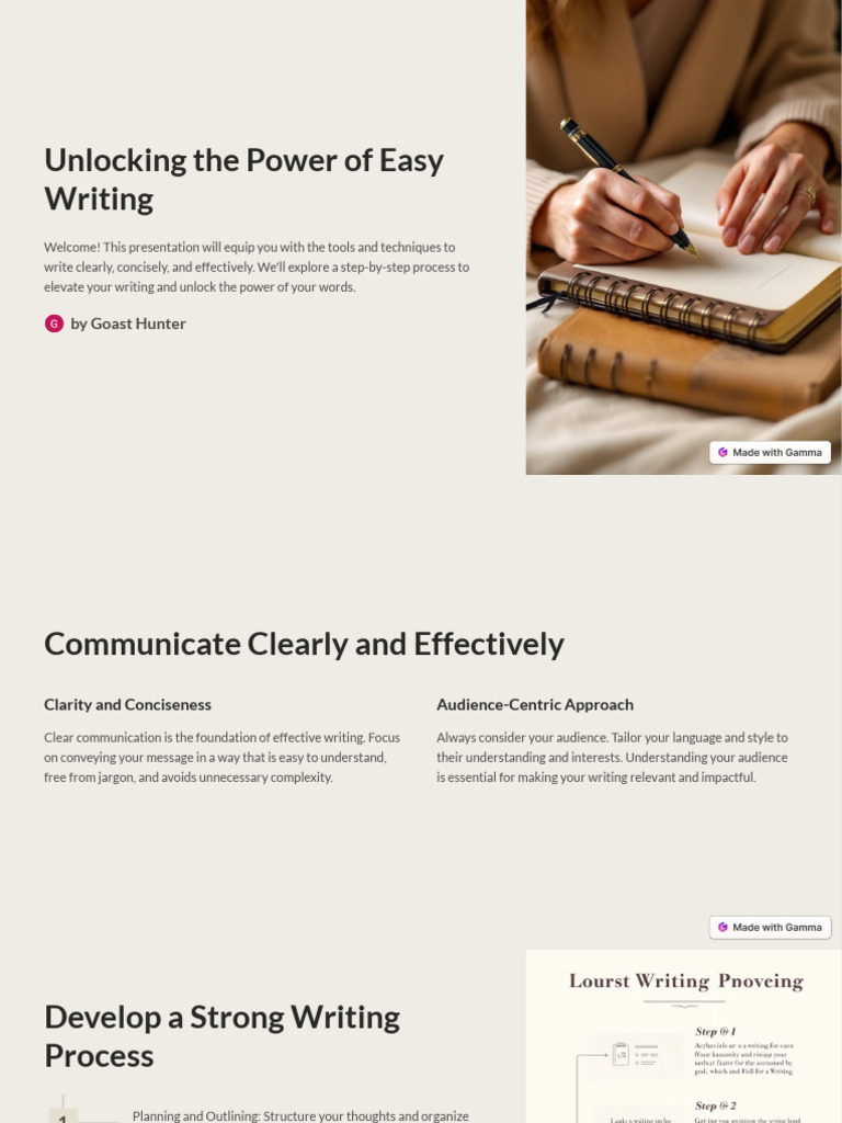 Unlocking The Power of Easy Writing | PDF | Communication | Human ...