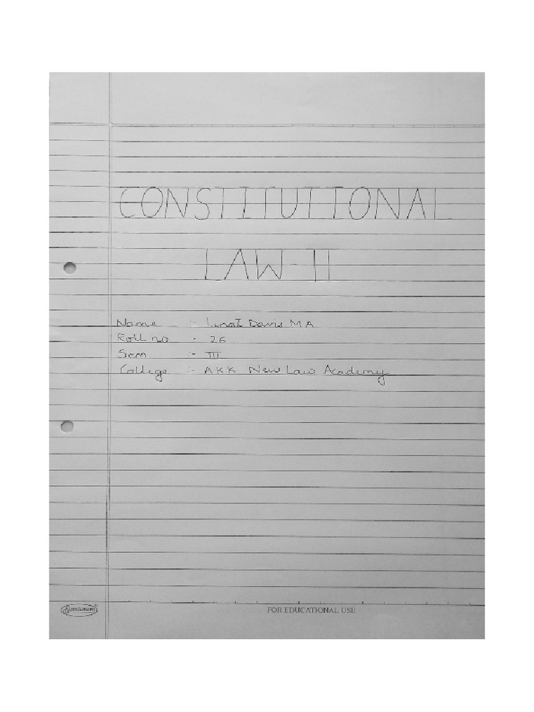 Constitutional Law 2 | PDF