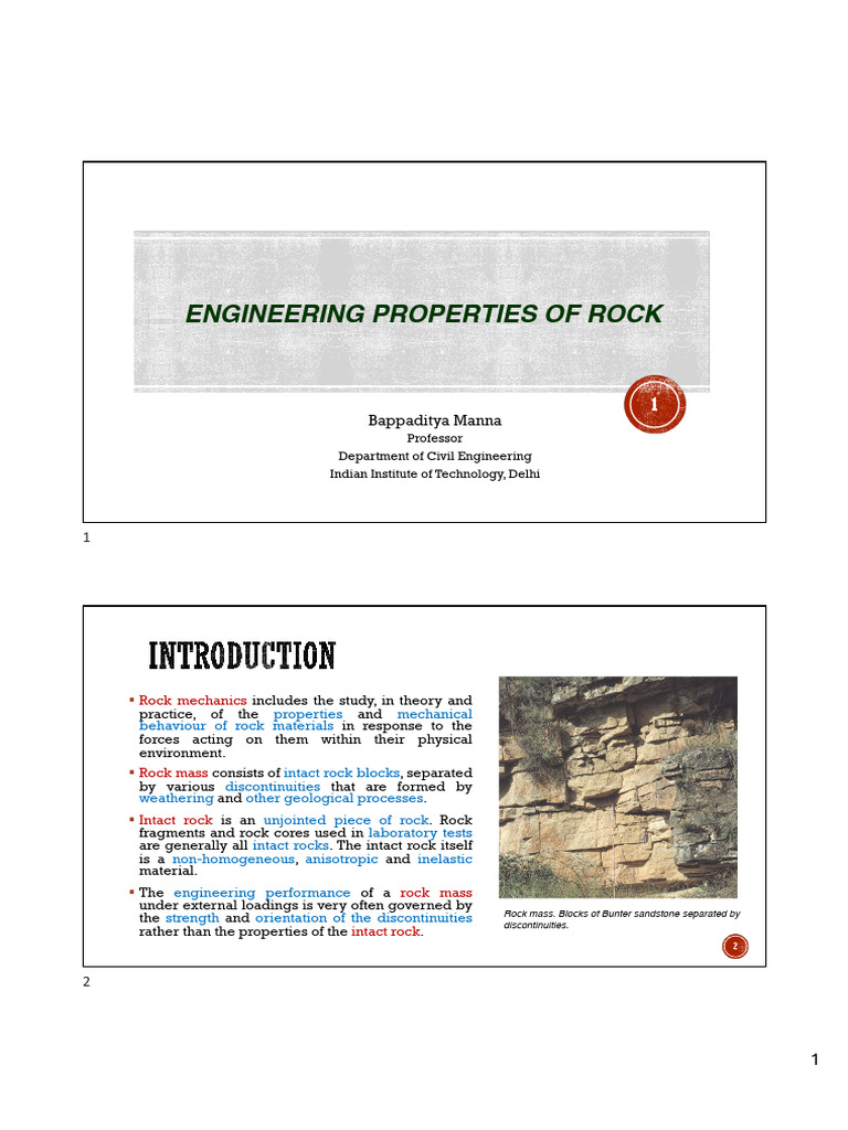Handout 13_Engineering Properties of Rock | PDF | Strength Of Materials ... Handout 13_Engineering Properties of Rock | PDF | Strength Of Materials ...