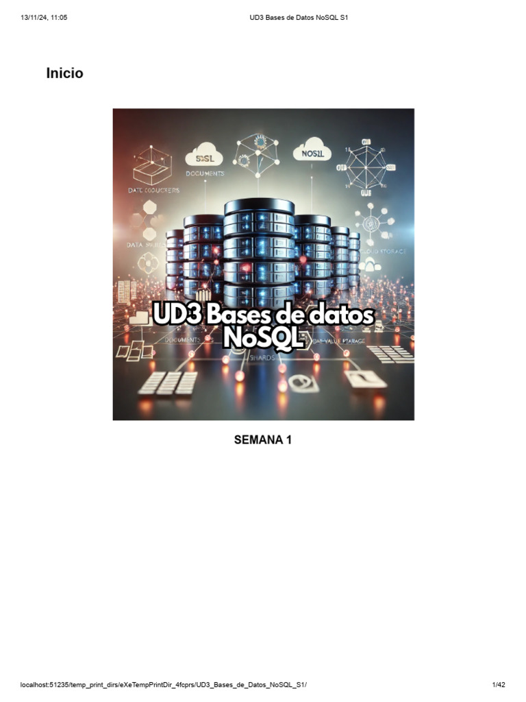 UD3 Bases de Datos NoSQL S1 | PDF | No Sql | Mongo Db