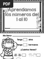 Actividades para aprender números 1-10 | PDF