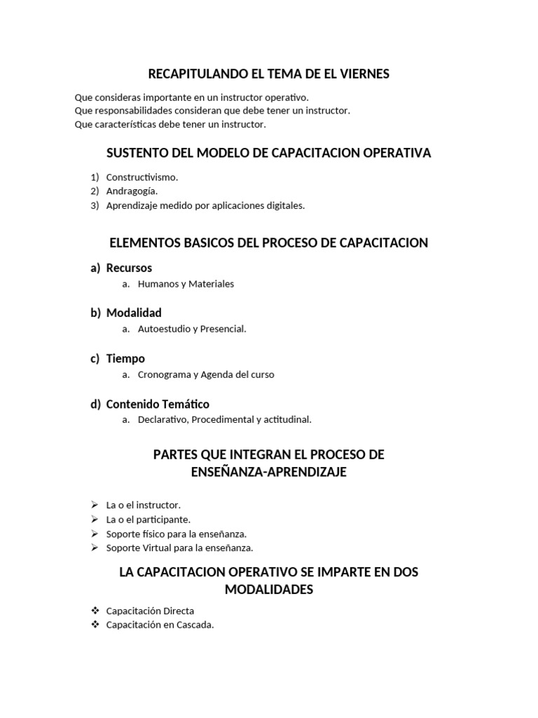 Recapitulando El Tema de El Viernes | PDF | Enseñando | Comunicación humana