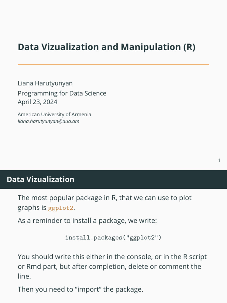 ProgrammingForDS15 Dataviz | PDF | Scatter Plot | Histogram