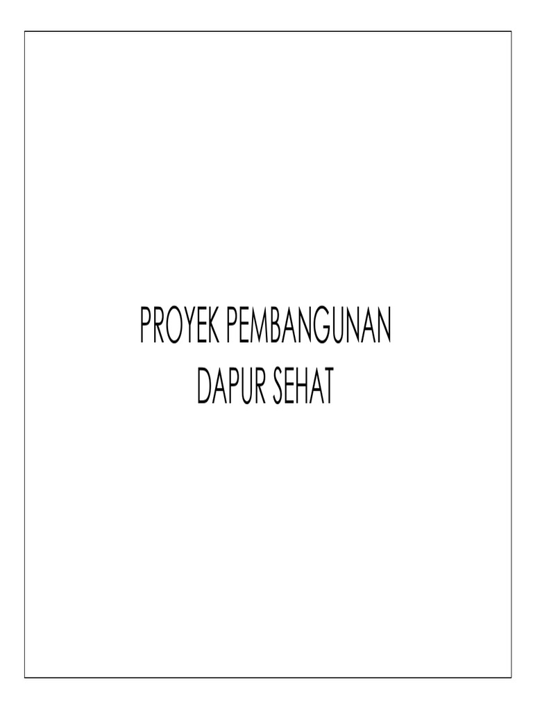 Denah Dapur Sehat 20x20 dan Layout | PDF