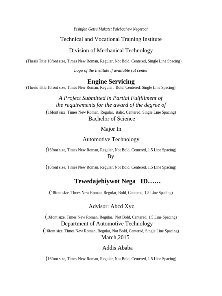 Senior Project Tecat Title Format R2022 | PDF