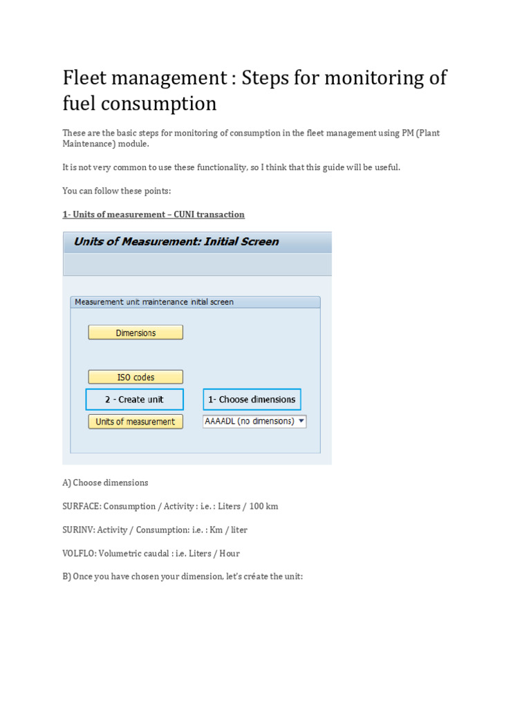 Fuel Consumption Monitoring Guide | PDF | Distance | Volume