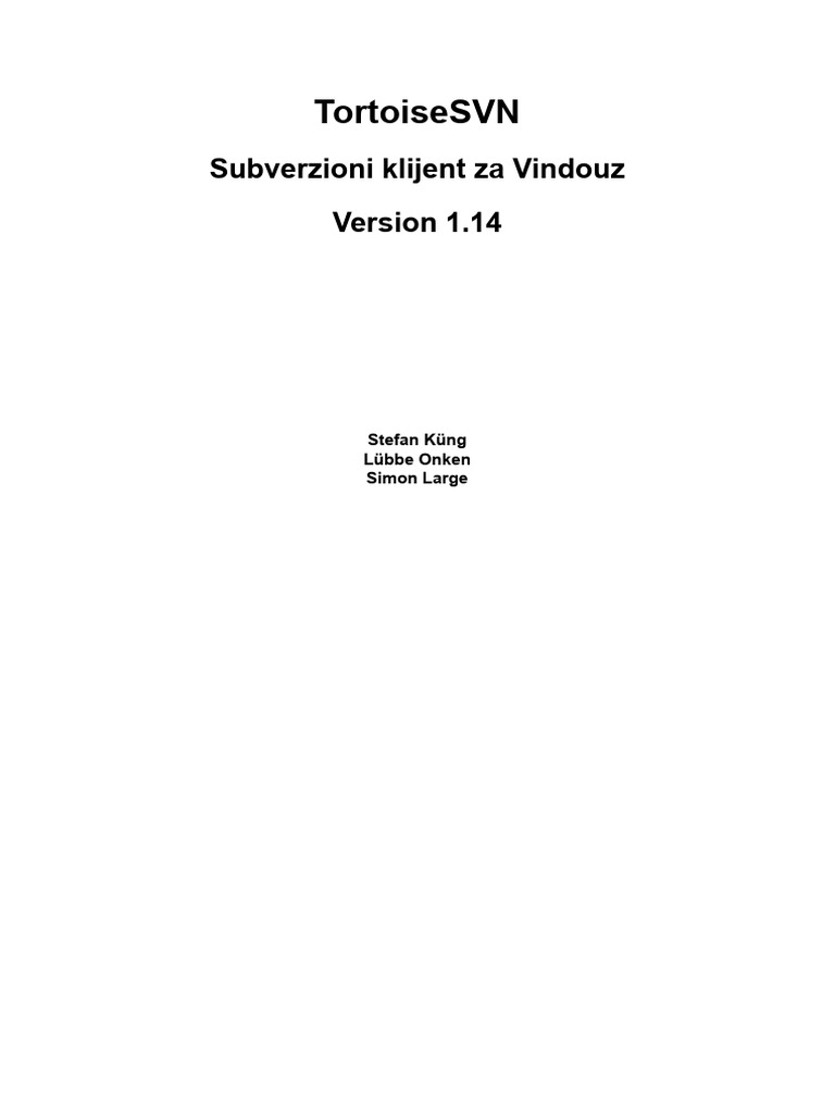 TortoiseSVN-1.14.5 - Srpski | PDF