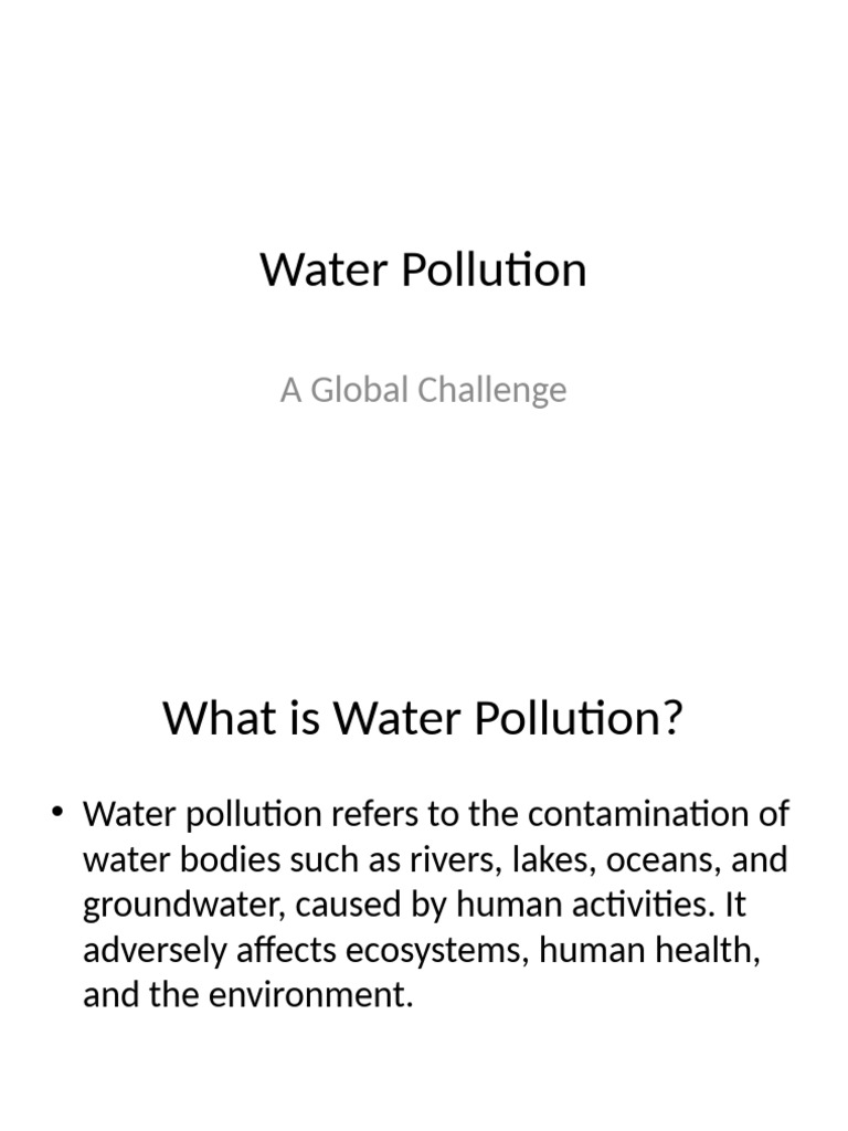 Water Pollution Presentation | PDF