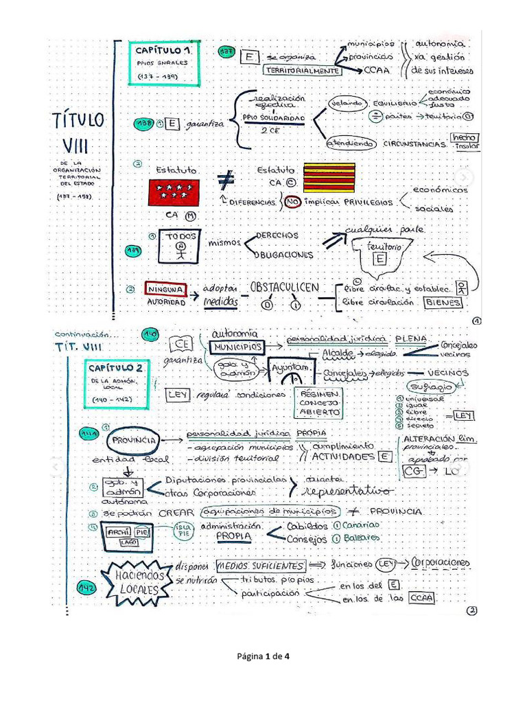 Esquema Titulo VIII CE | PDF