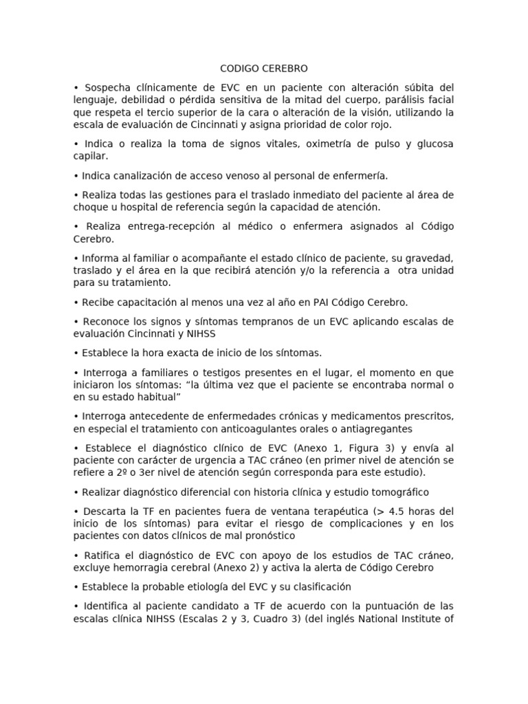 Codigo Cerebro | PDF | Carrera | Diagnostico medico