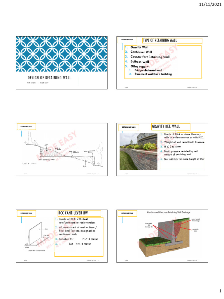 4220630RETAINING_WALL_PDF-1 | PDF | Architectural Design | Architecture
