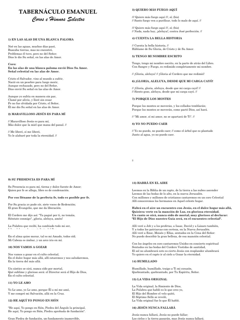 Himnario Mar Del Plata Tabernaculo Emanuel - 075335 | PDF | Cristo ...