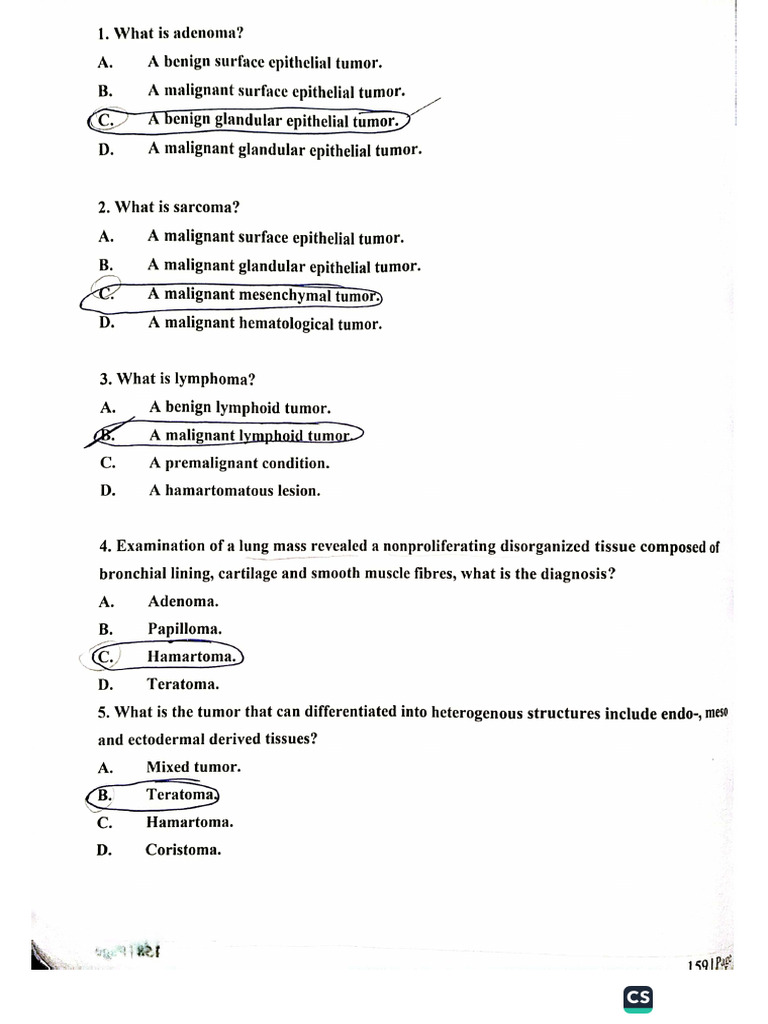 Book's_MCQ_neoplasia-1 | PDF