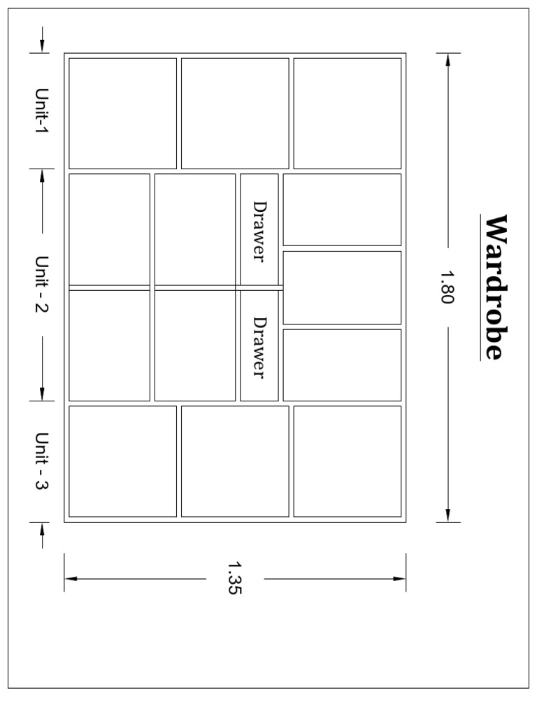 Wardrobe Drawing | PDF
