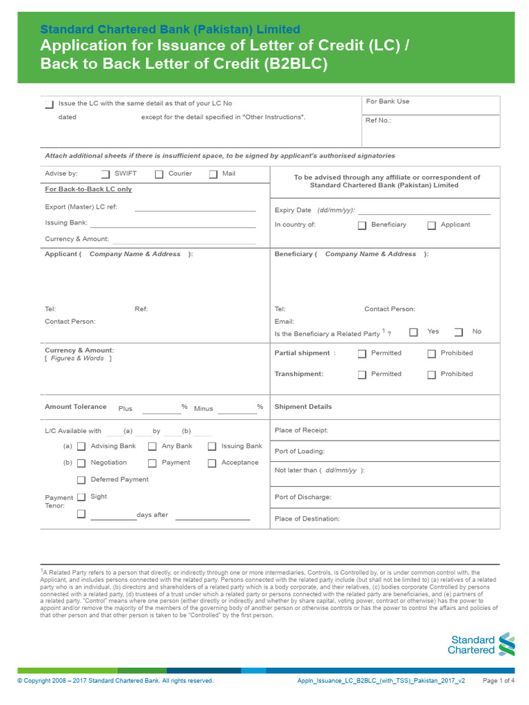 PK Application Issuance LC b2blc | PDF | Letter Of Credit | Bill Of Lading