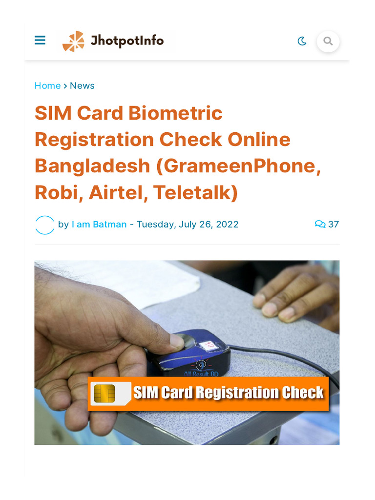SIM Registration Check in Bangladesh | PDF | Service Industries ...