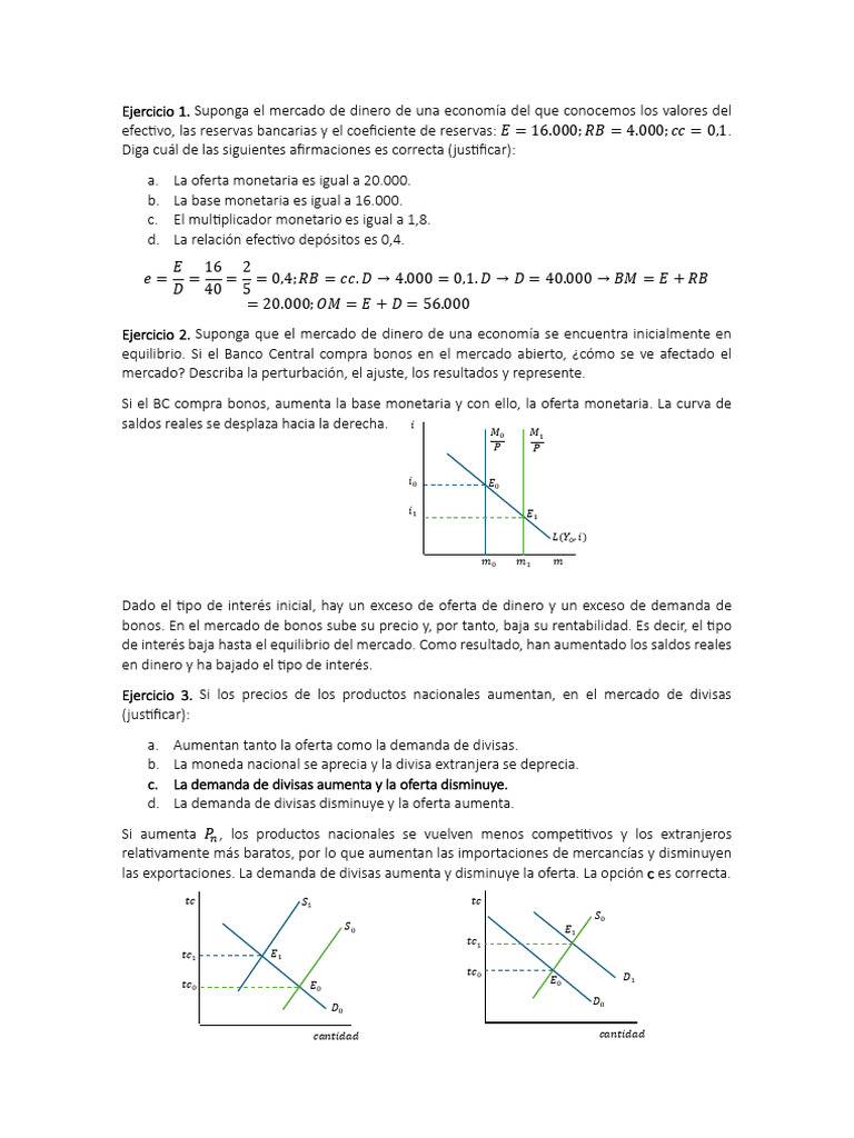 Solución Práctica 4 | PDF | Oferta (economía) | Moneda