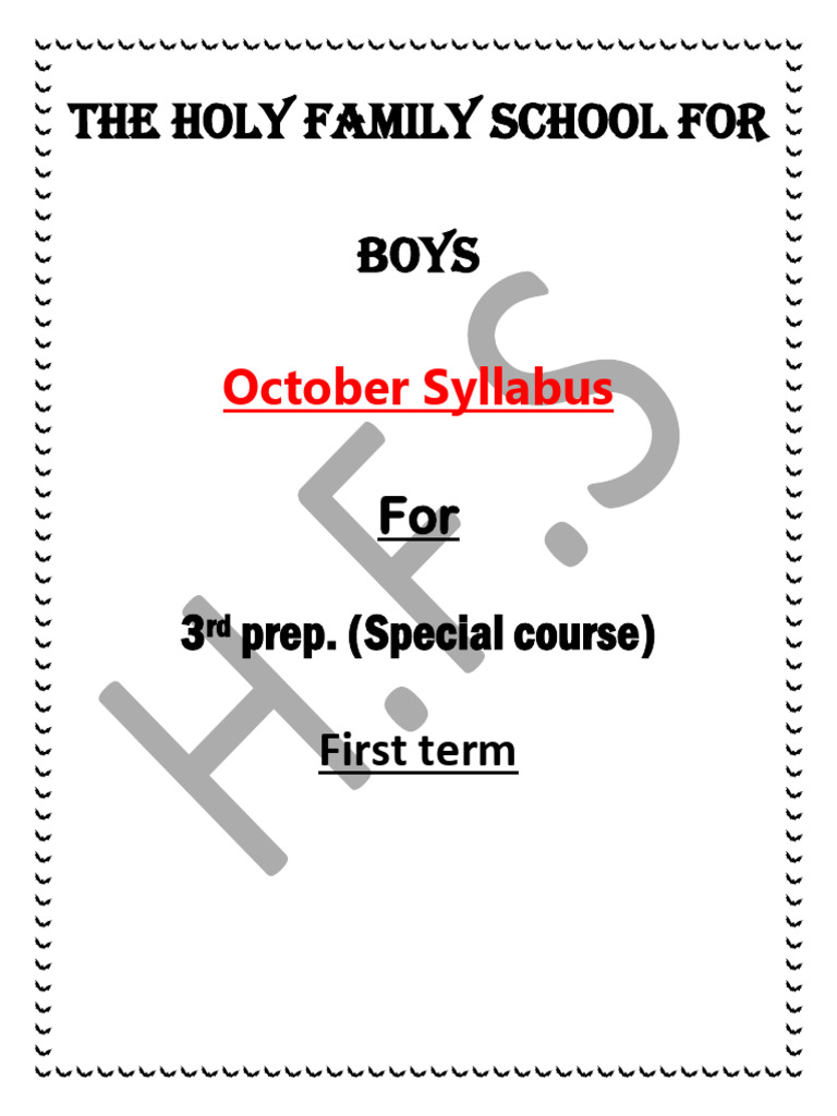 3rd Grade Boys' Syllabus | PDF | Moon | Stars