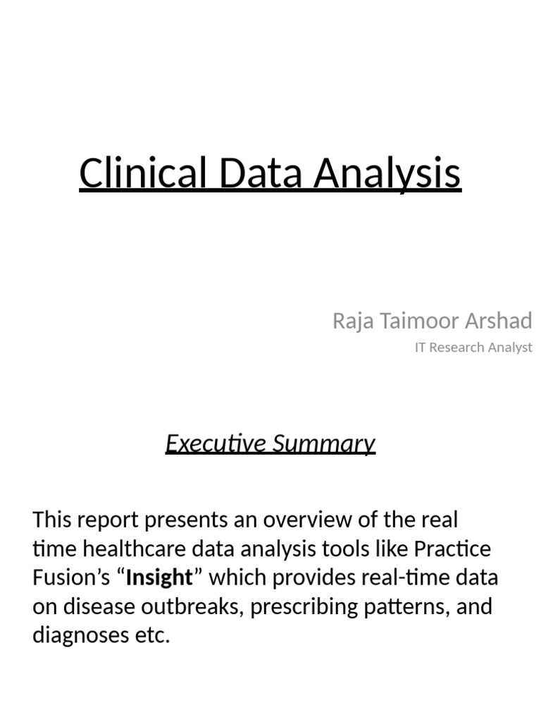 Clinical Data Analysis | PDF | Medical Prescription | Medical Diagnosis