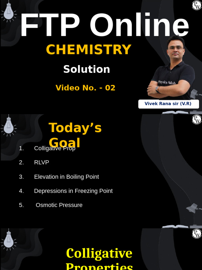 Solutions Lec 2 FTP | PDF | Osmosis | Scientific Phenomena