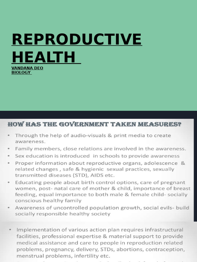 Chapter 4 Reproductive Health | PDF