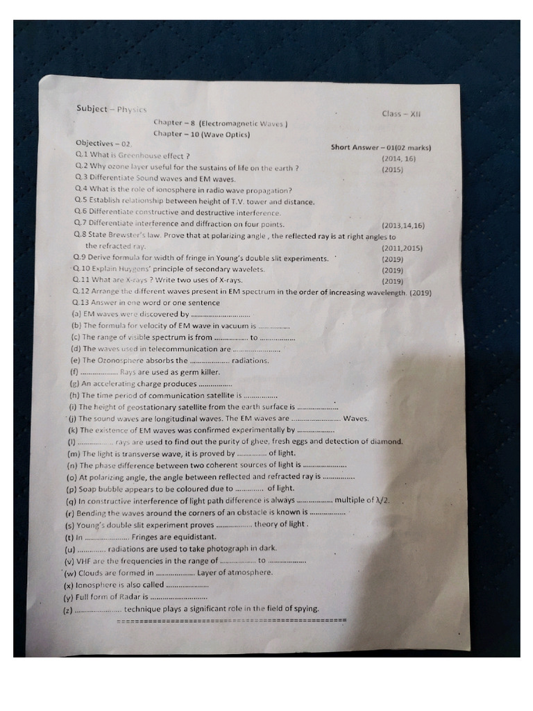 Physics Worksheet | PDF