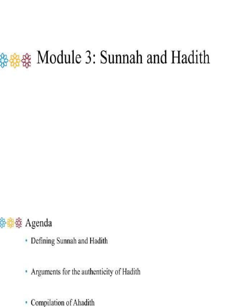 Hadith and Sunnah | PDF
