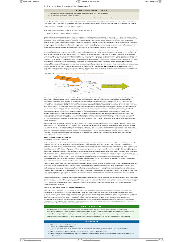 How Do Strategies Emerge | PDF | Strategic Management | Strategic Planning