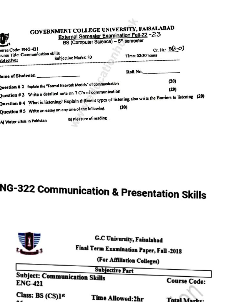 English Past Paper | PDF