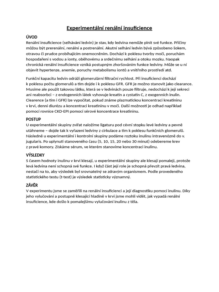 Renální Insuficience | PDF