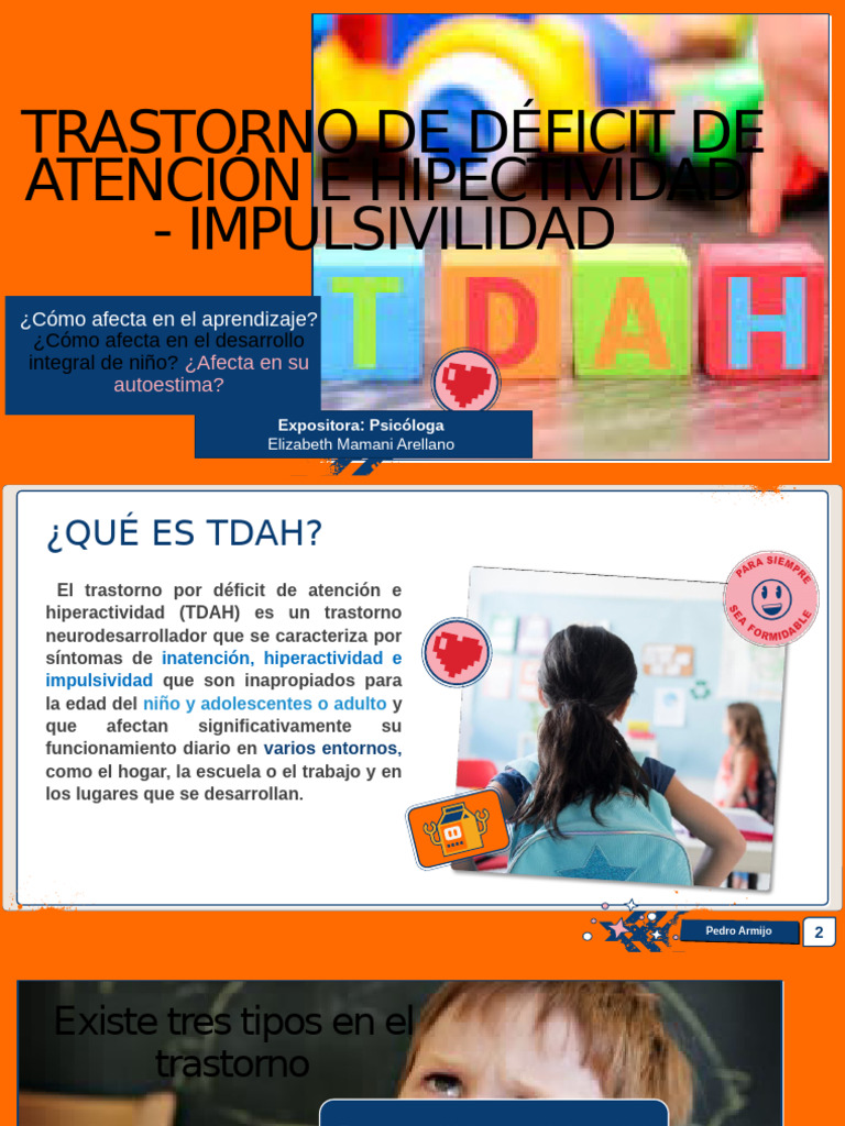 TDAH: Impacto en Aprendizaje y Desarrollo | PDF | Desorden hiperactivo ...