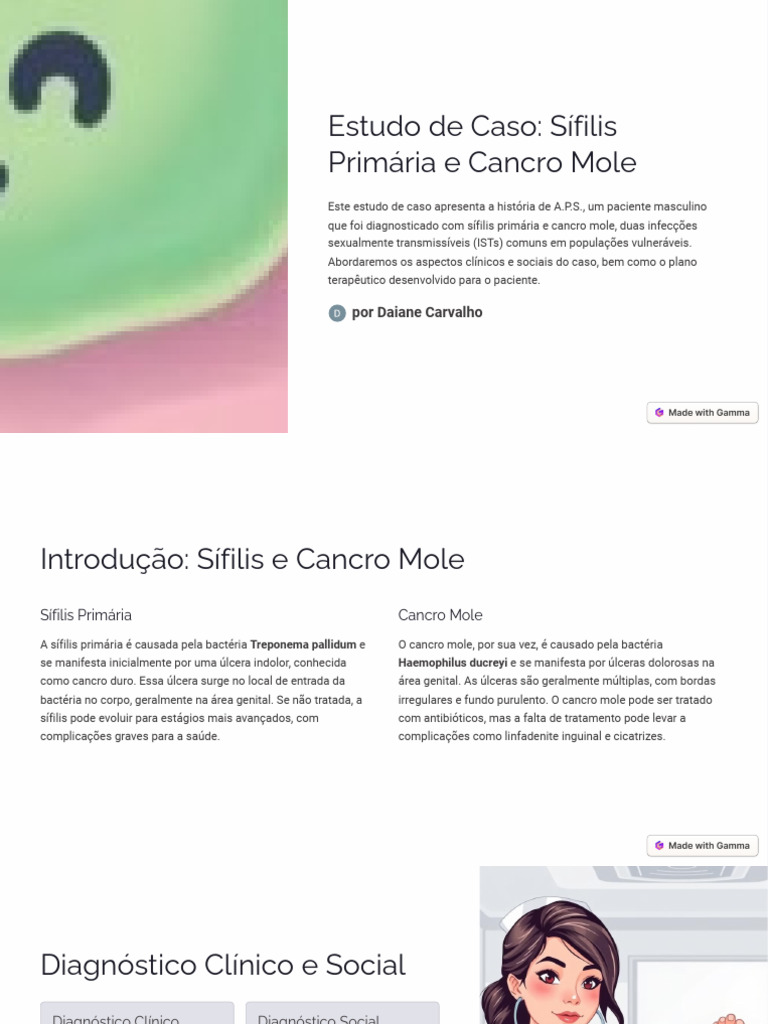 Estudo-de-Caso-Sifilis-Primaria-e-Cancro-Mole | PDF | Câncer | Infecção ...