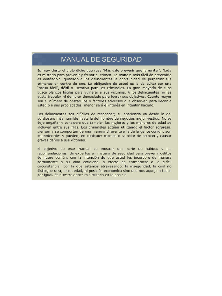 Seguridad en El Hogar | PDF