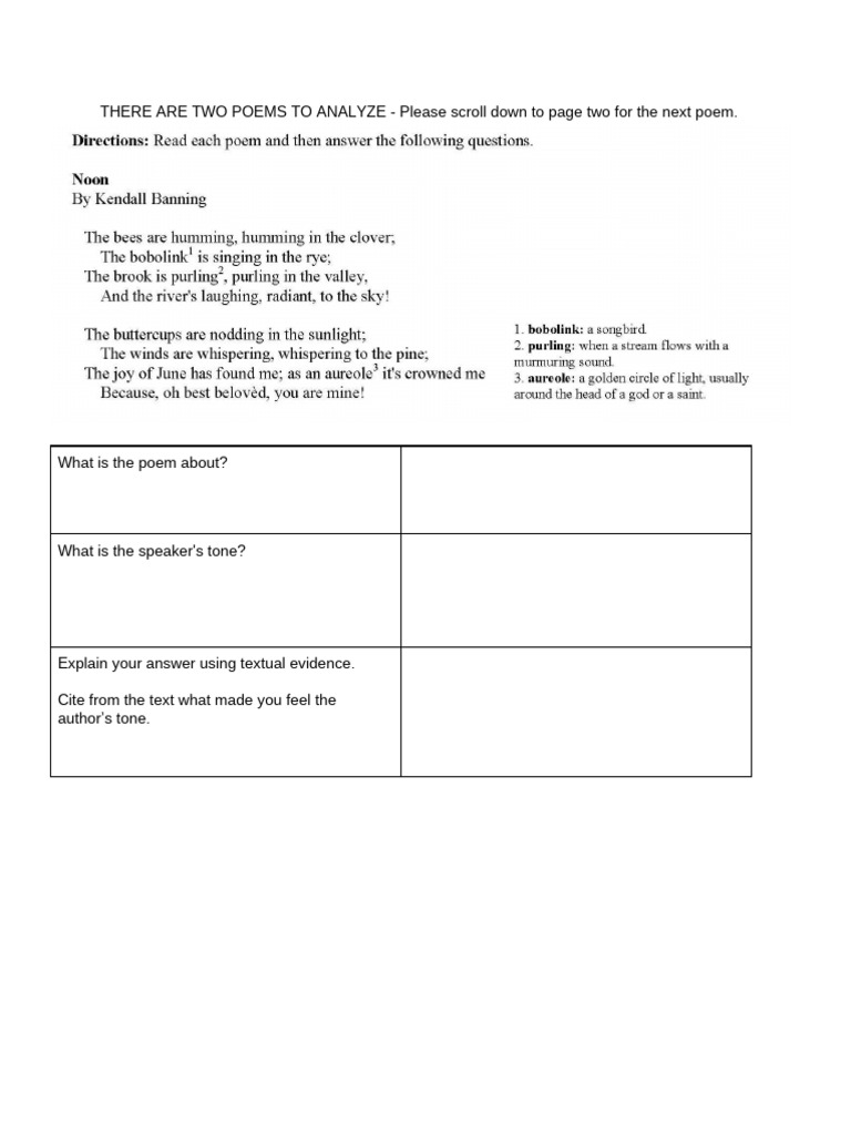 Tone Worksheet | PDF