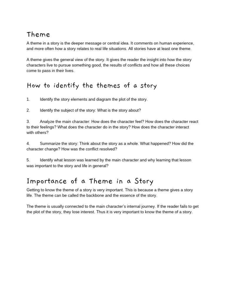 Theme Notes | PDF | Plot (Narrative) | Courage