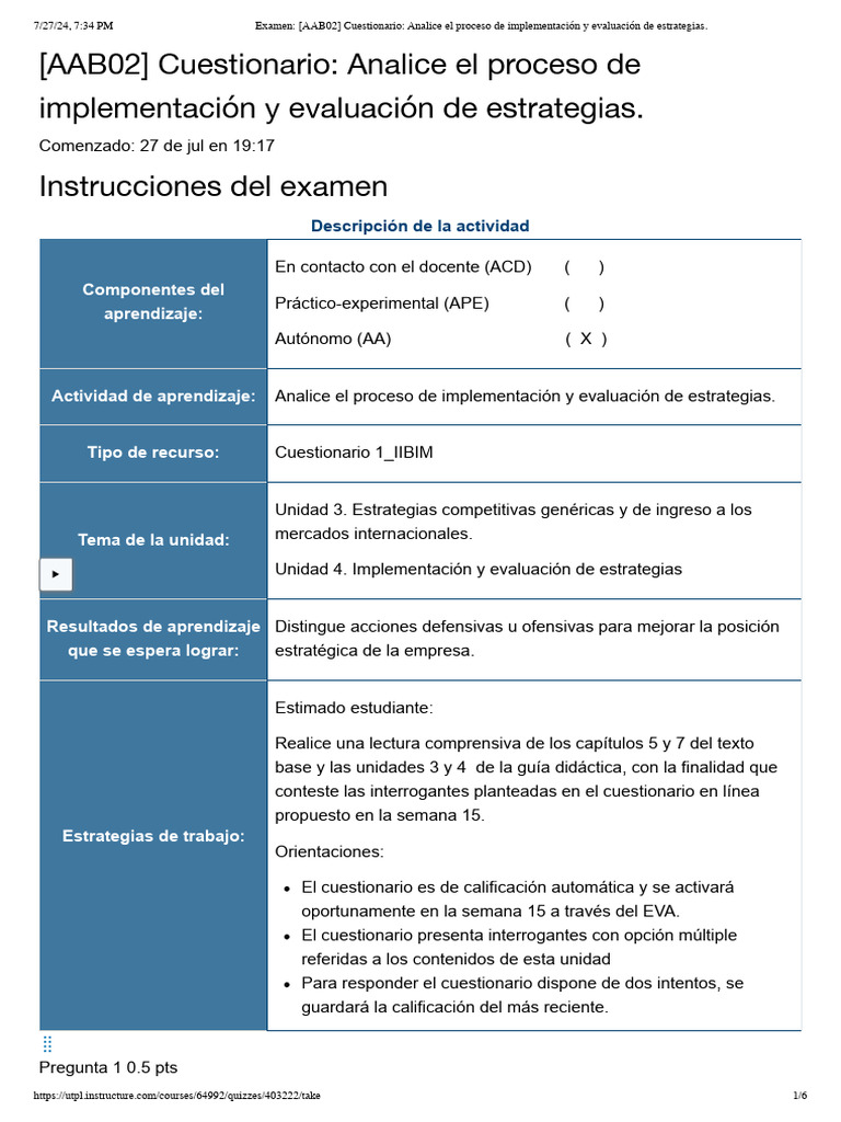 Examen_ [AAB02] Cuestionario_ Analice el proceso de implementación y evaluación de estrategias ...