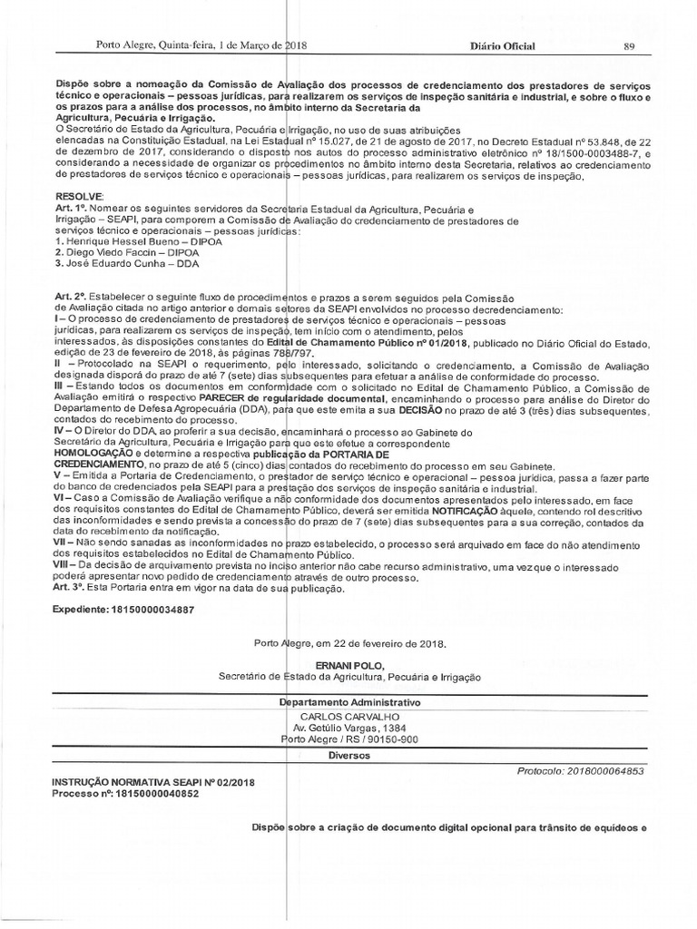 Pese in 02 2018 Aplicativo Galope | PDF