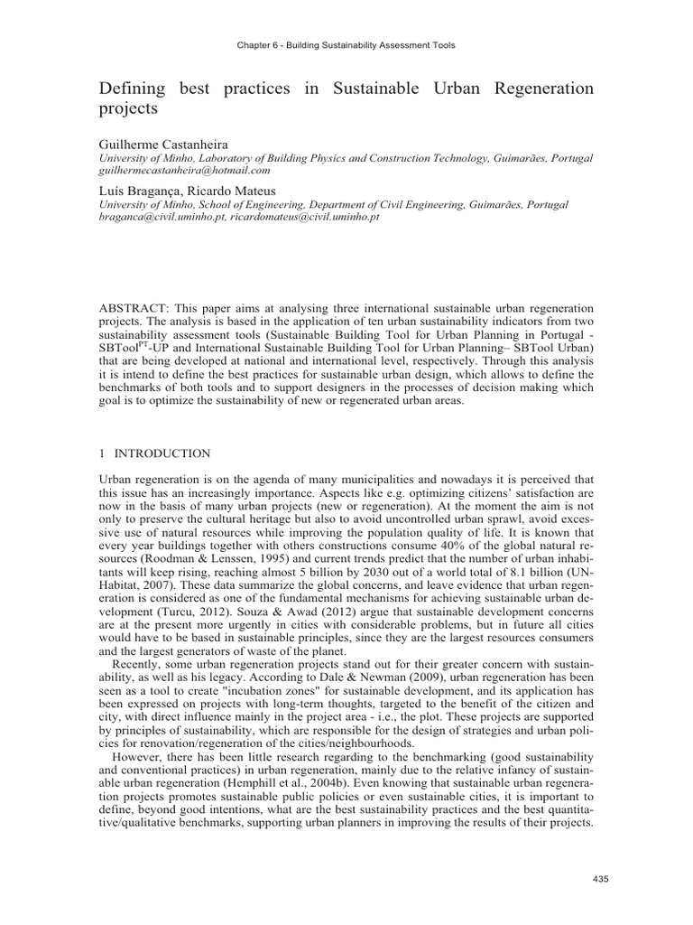 Defining Best Practices in Sustainable U | PDF | Transport | Sustainability