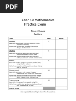 Summative Assessment of MYP 2 Math | PDF | Triangle | Area