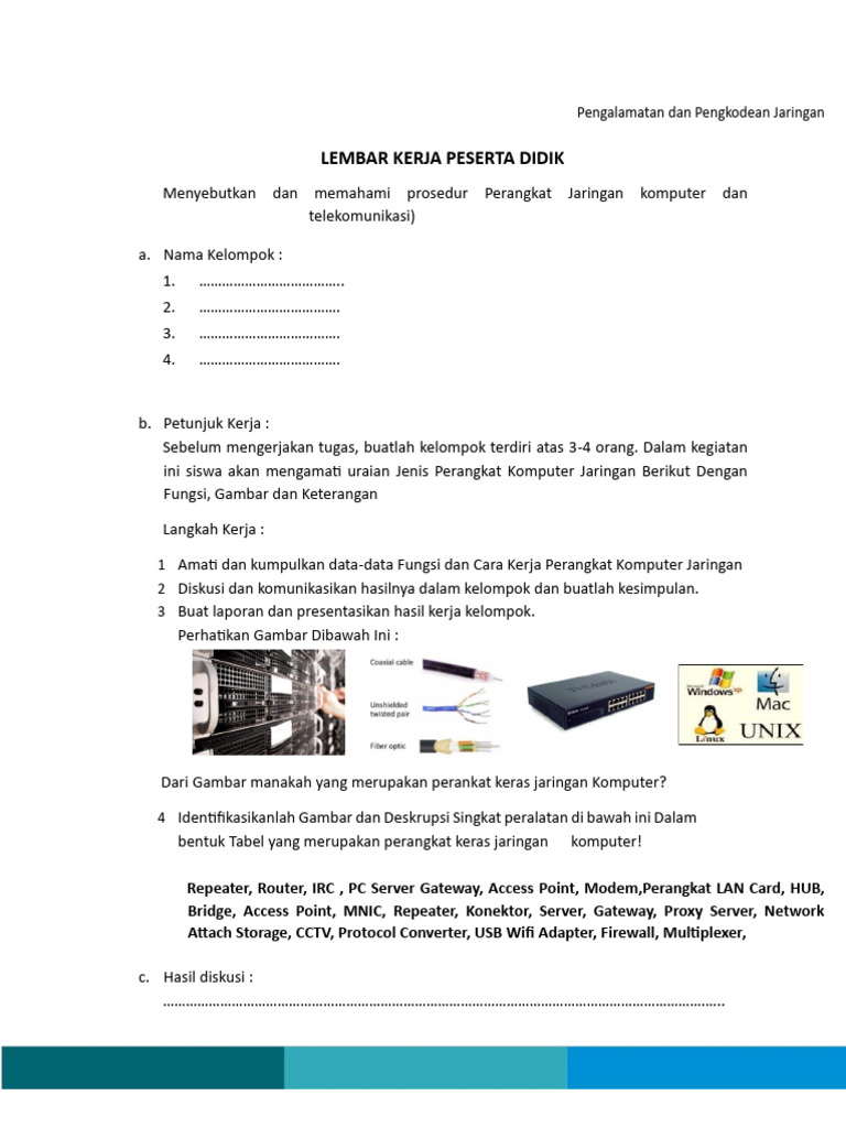 LKPD Data Peralatan Jaringan | PDF