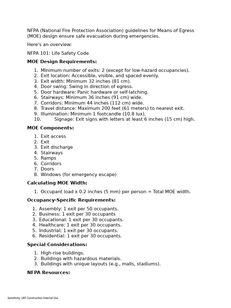 Life Safety - As Per Nfpa 101 | PDF | Safety