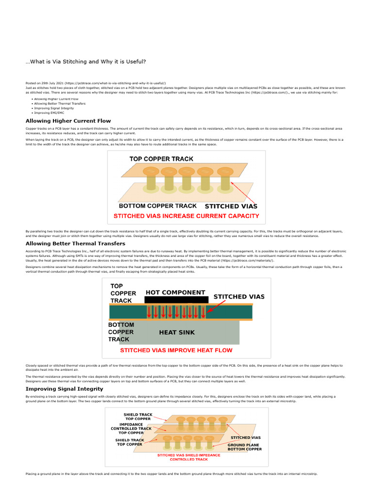 What Is Via Stitching and Why It Is Useful - 2 | PDF | Printed Circuit ...