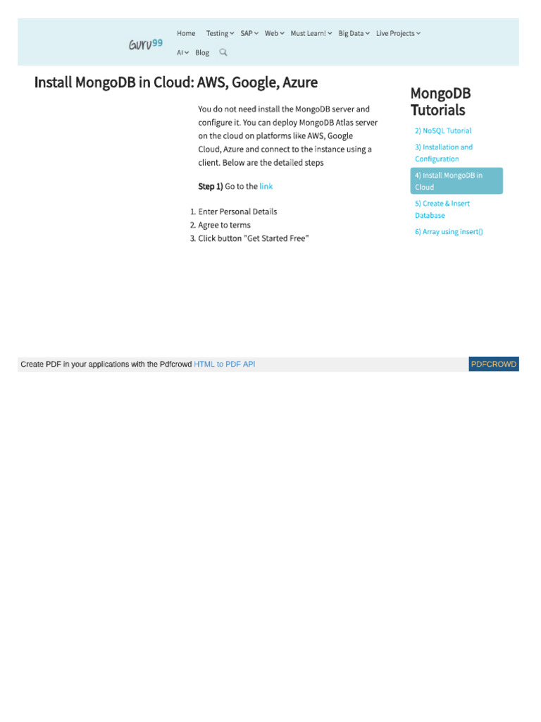 3) MongoDB Atlas | PDF
