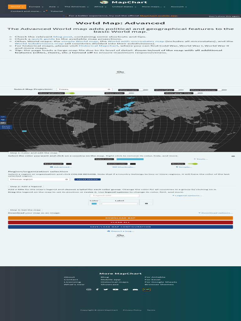 World Map - Advanced MapChart 2 | PDF | Map | Computing
