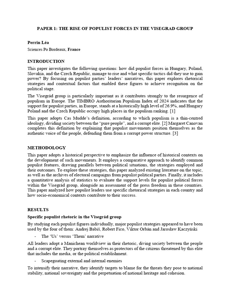 Text1 Perrin Topic7 Populism | PDF | Populism | Social Psychology