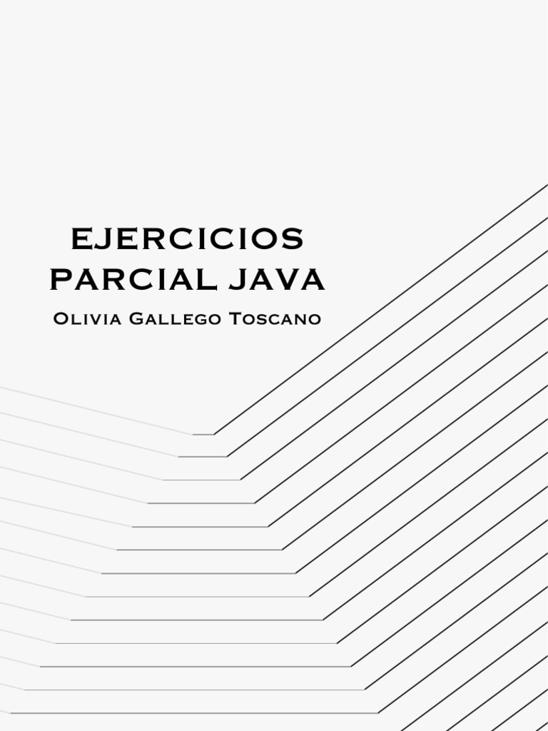 Ejercicios Parcial Java | PDF | Constructor (Programación Orientada a Objetos) | Programación