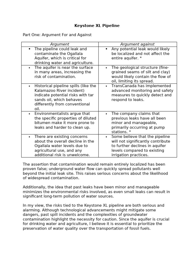 Keystone_XL_Pipeline_Analysis | PDF | Keystone Pipeline | Aquifer