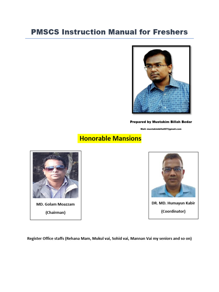 PMSCS Instruction Manual V4 | PDF