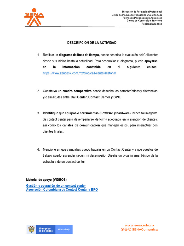 Evolución y Estructura del Contact Center | PDF