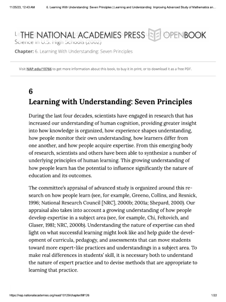 Learning Principle | PDF